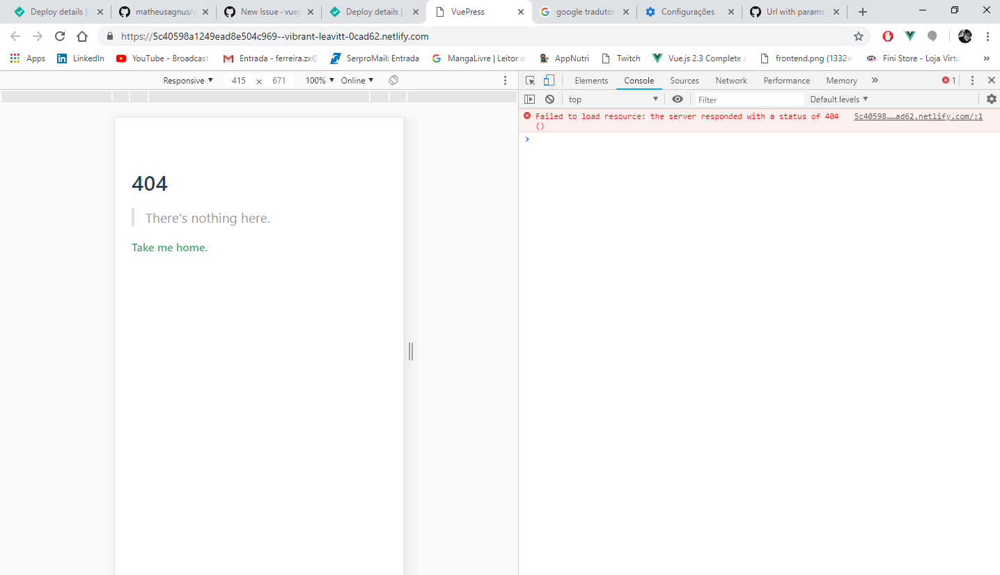 [Netlify Deploy] 404 error · Issue #1200 · vuejs/vuepress · GitHub