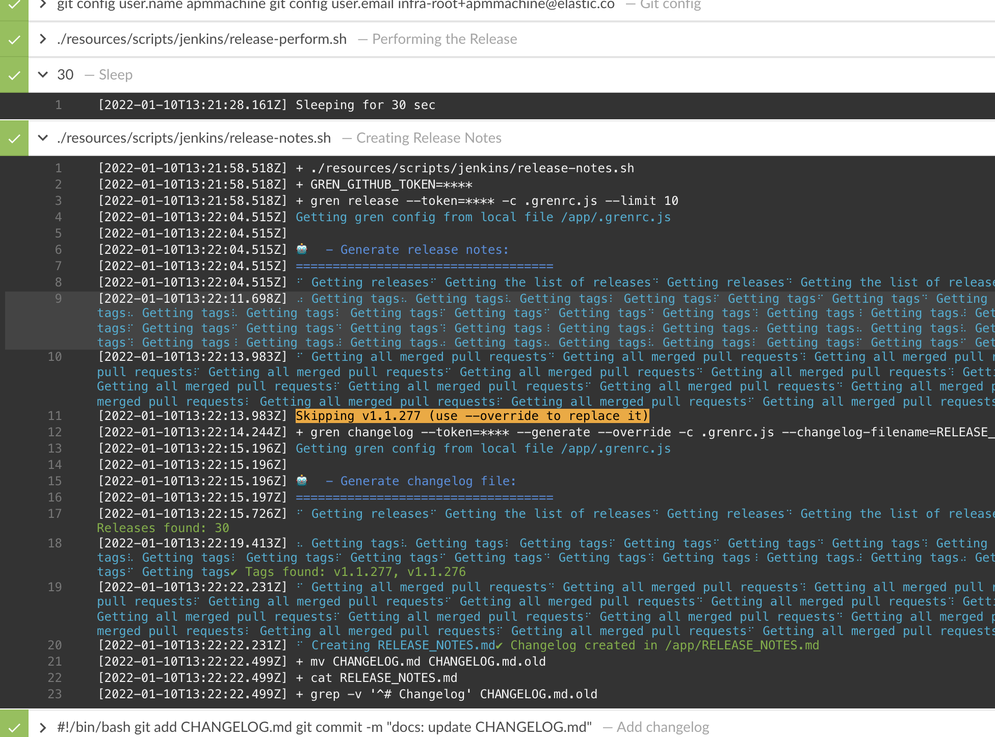 release changelog and entry is broken · Issue #1493 · elastic/apm-pipeline-library · GitHub