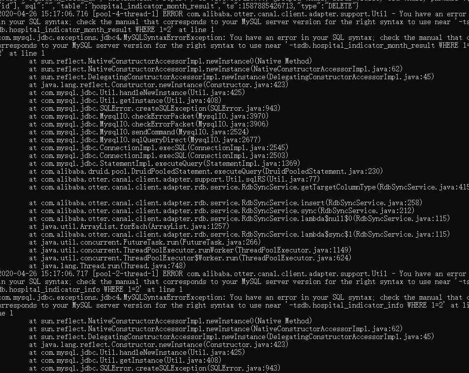 同步mysql，从库库名带"-"就会报错 · Issue #2702 · alibaba/canal · GitHub