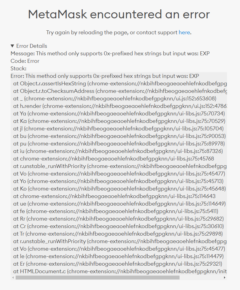 Metamask Encountered An Error When Paste A Recipient Address Using Custom Rpc · Issue 11079
