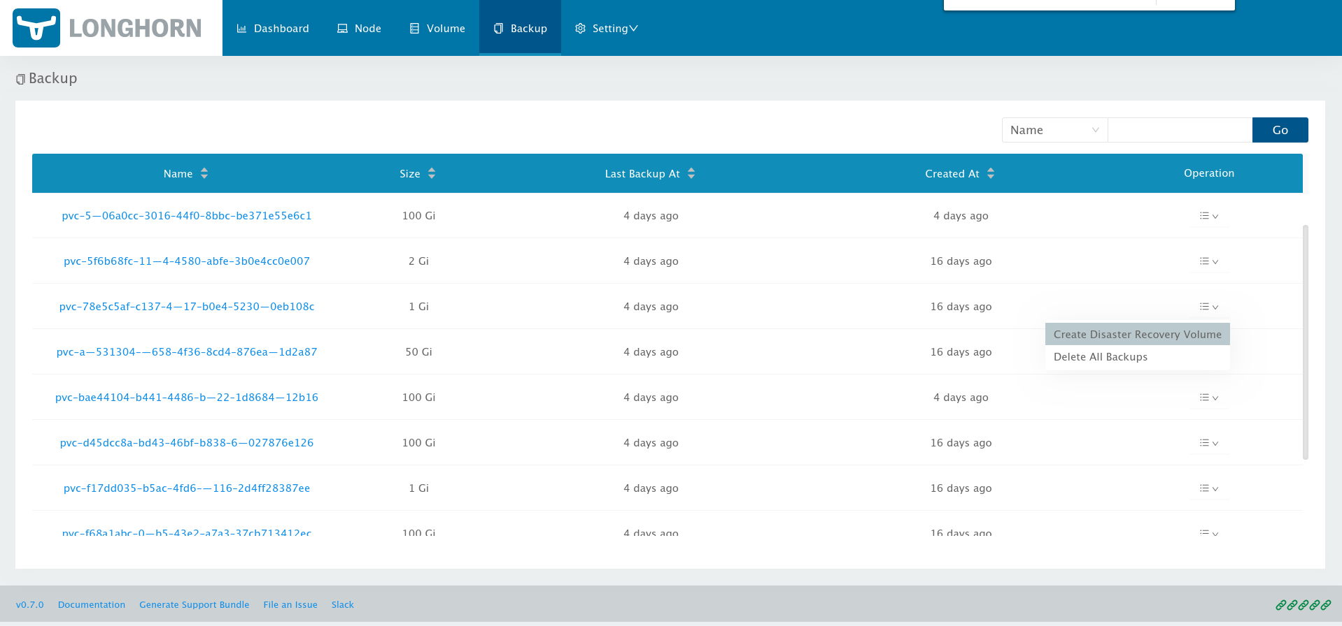 Restore Latest Backup - UI · Issue #943 · longhorn/longhorn · GitHub