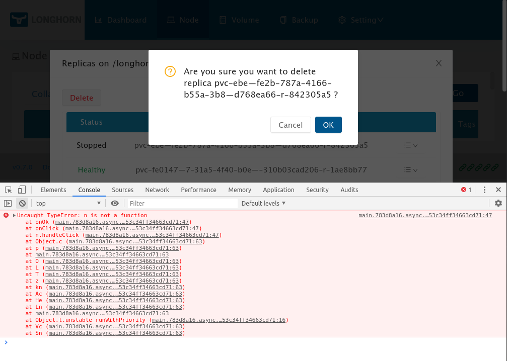Unable to delete replica from detached volume · Issue #988 · longhorn/longhorn · GitHub