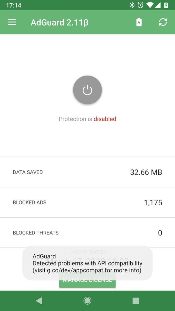 Problems with API compatibility on Android P · Issue #1785 · AdguardTeam/AdguardForAndroid · GitHub