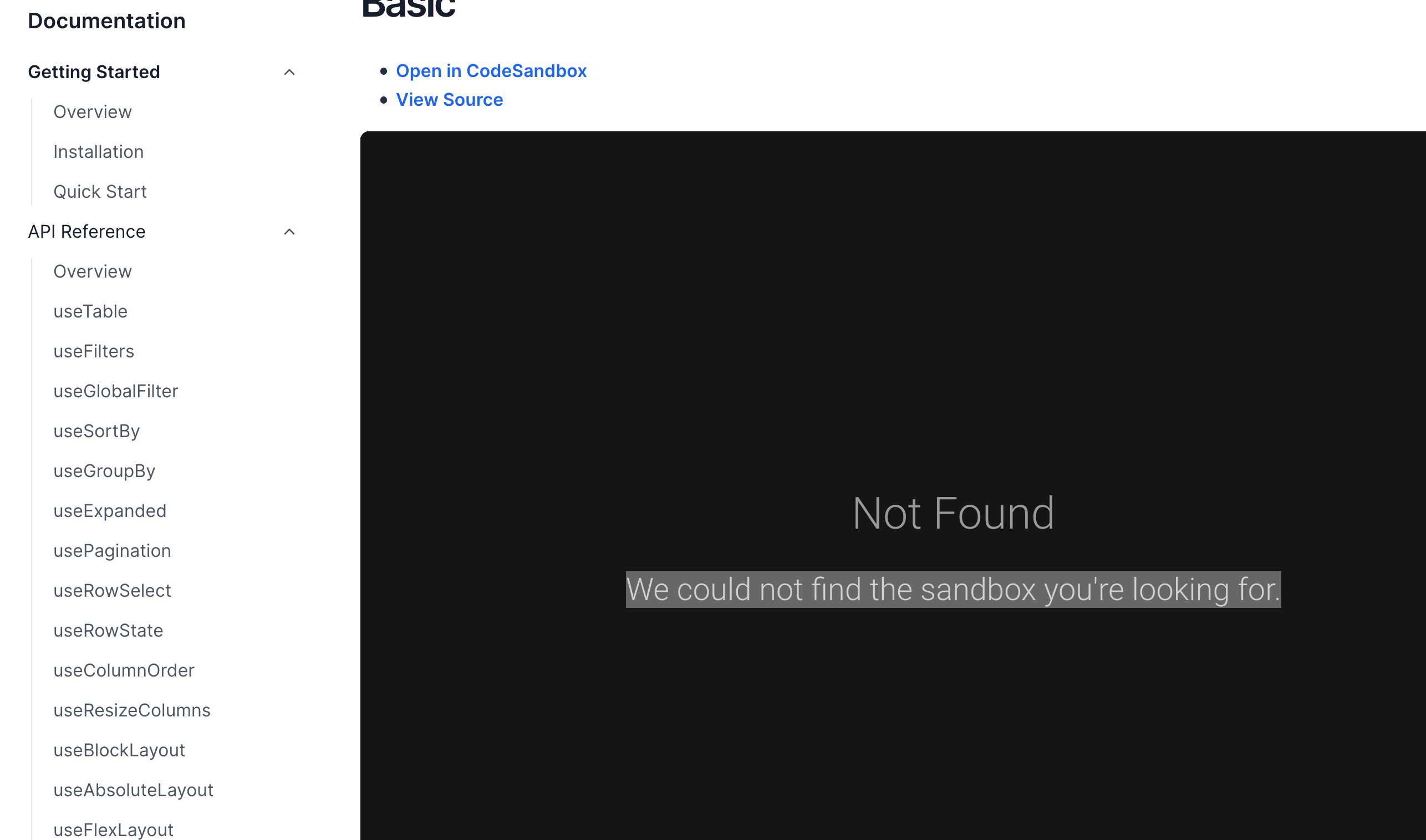 Website Not Loading Example · Issue 2932 · Tanstack Table · Github