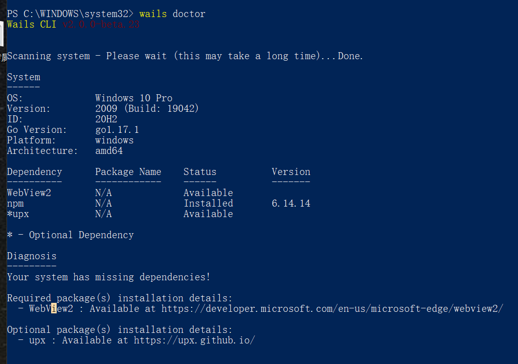 [v2]webview2 Not Found · Issue 1027 · Wailsapp Wails · Github
