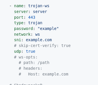 clash订阅地址可以加个trojan for websocket？？？ · Issue #588 · Jrohy/trojan · GitHub