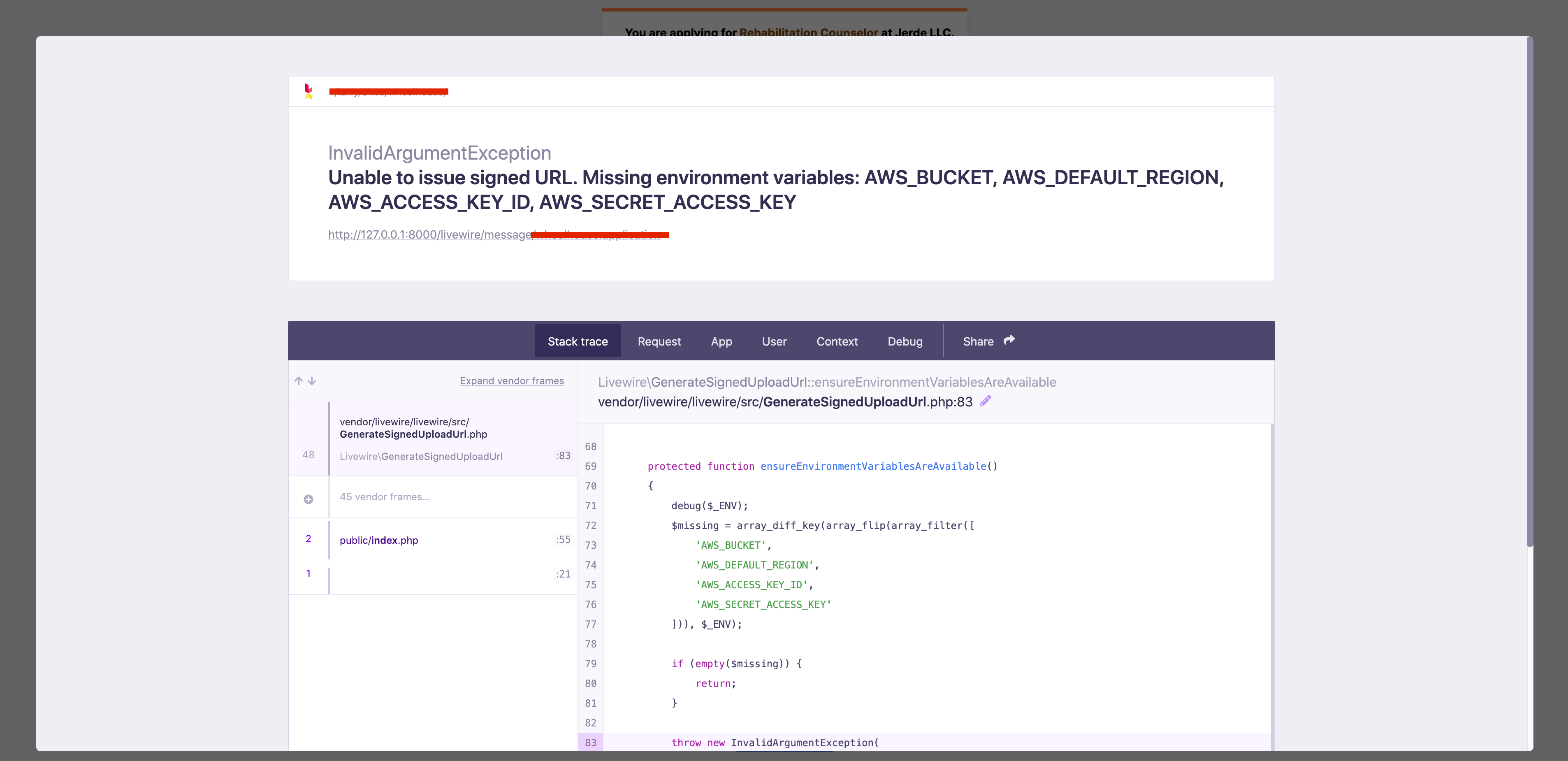 S3 Upload use $_ENV and not work · Issue #1369 · livewire/livewire · GitHub