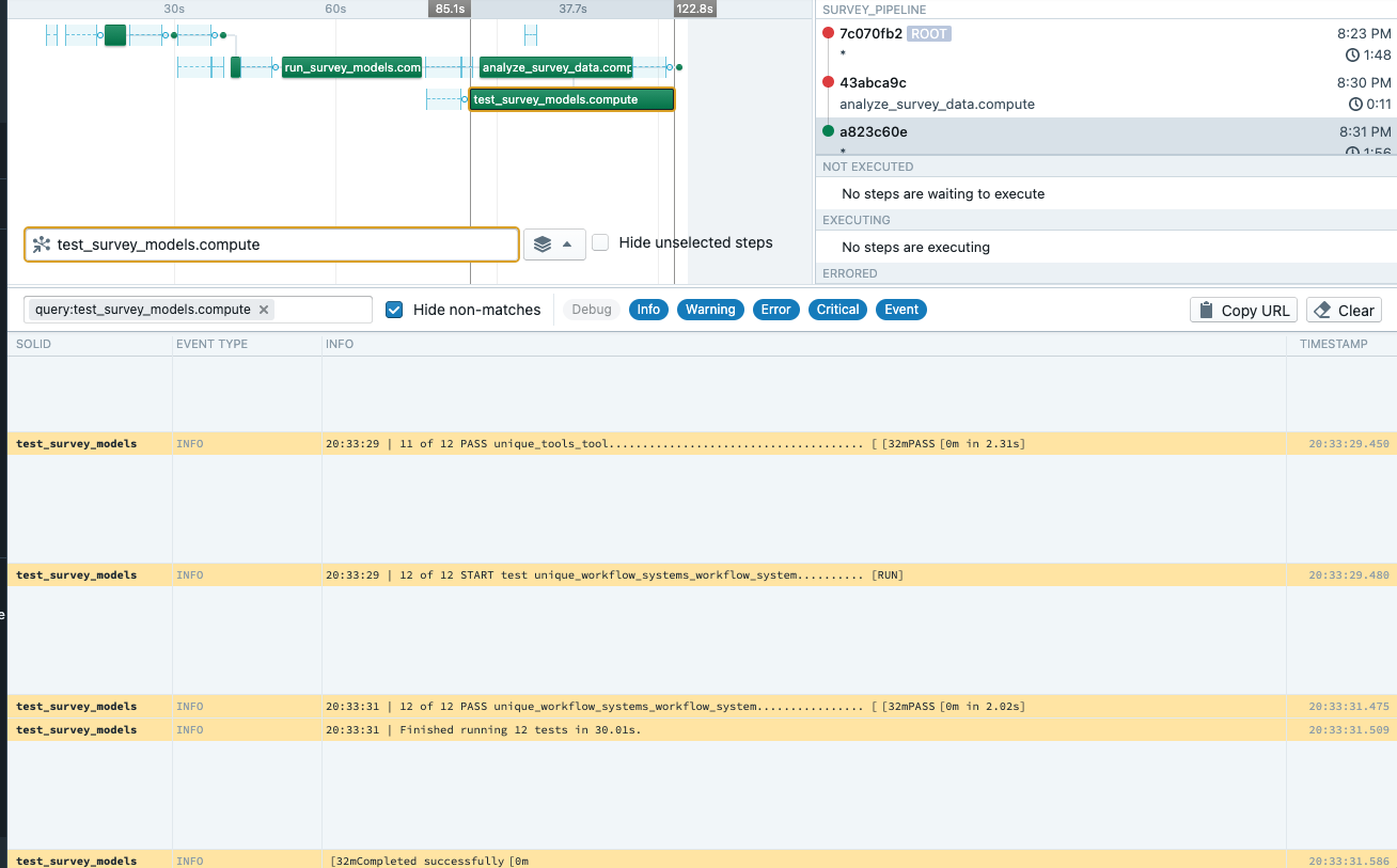 Logs In Run Viewer Rendering Incorrectly With Solid Selections · Issue 3375 · Dagster Io