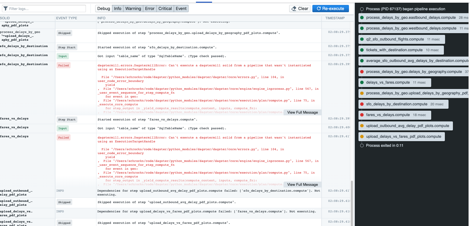 Re-execution of dagstermill notebooks in dagit does not work · Issue #1620 · dagster-io/dagster ...