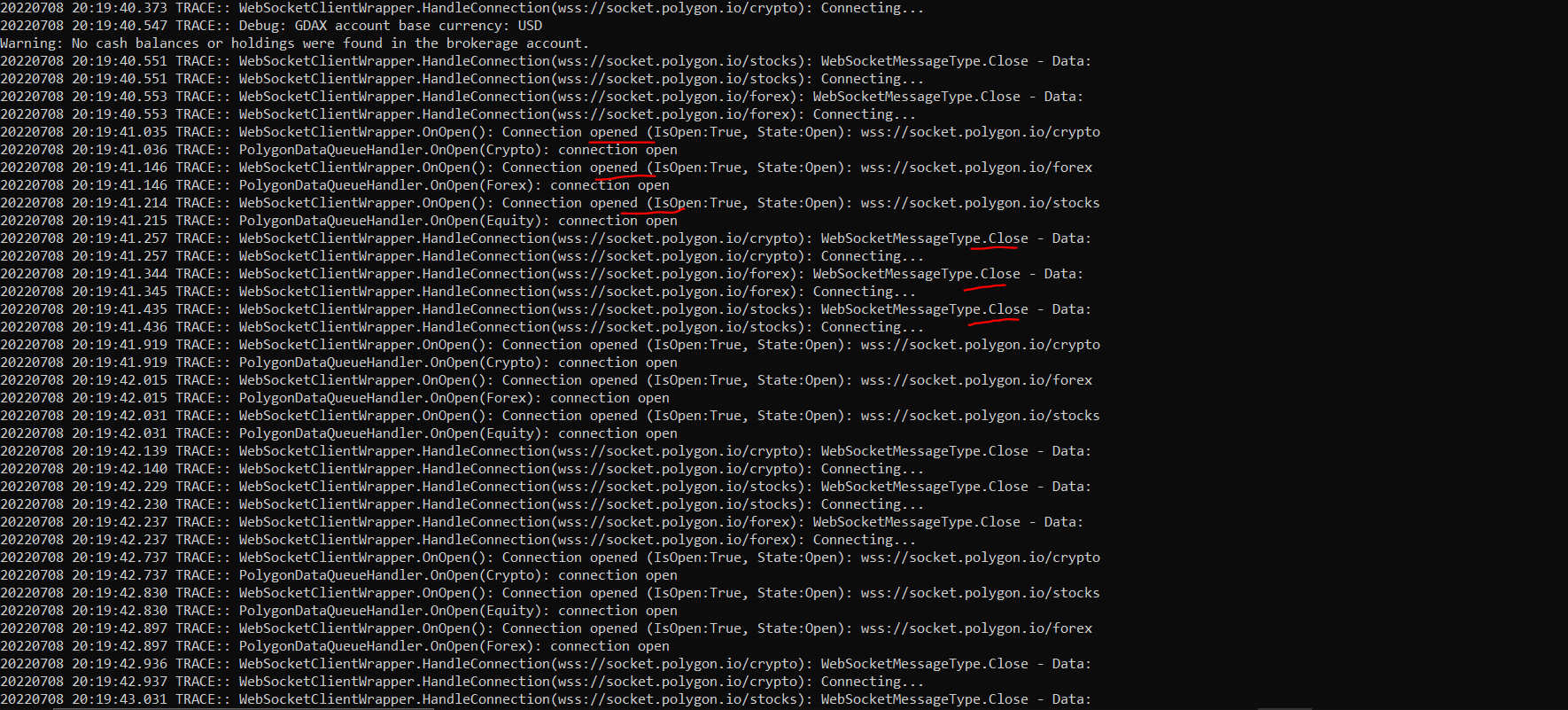 Polygon Datafeed Connects And Disconnects Endlessly · Issue 6468 · Quantconnect Lean · Github