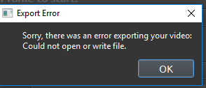 Error Exporting video · Issue #1622 · OpenShot/openshot-qt · GitHub