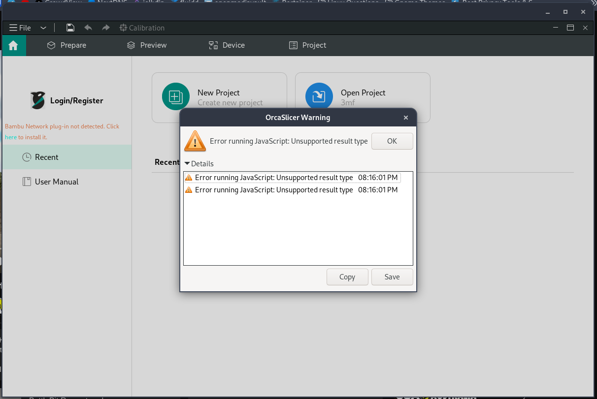 AppImage Launch Issue - JavaScript: Unsupported result type · Issue #1619 · SoftFever/OrcaSlicer ...