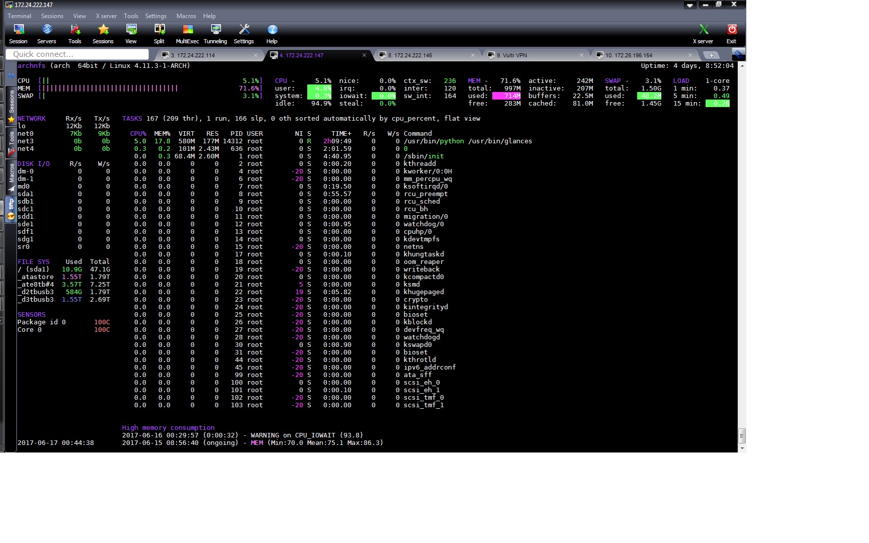 Memory Leak · Issue #1089 · nicolargo/glances · GitHub