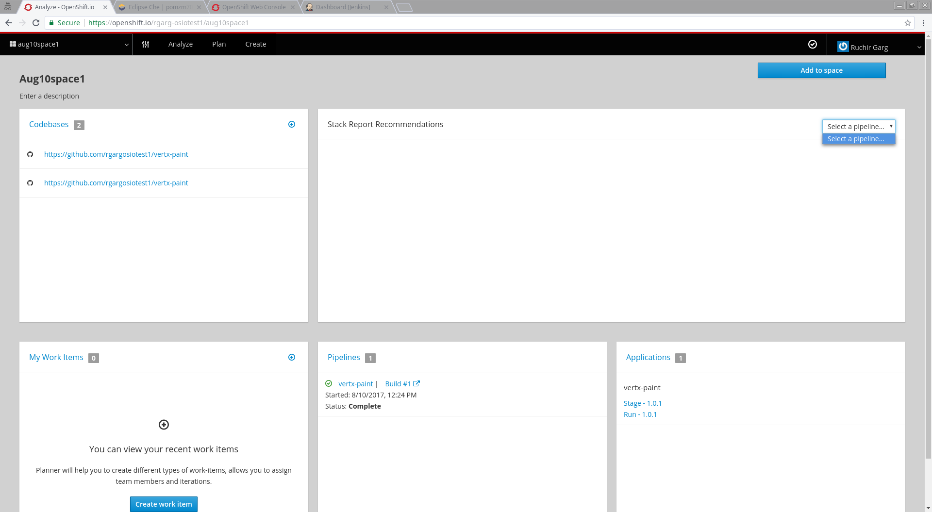 'Select a pipeline' drop-down is empty even when pipelines exist · Issue #538 · openshiftio ...