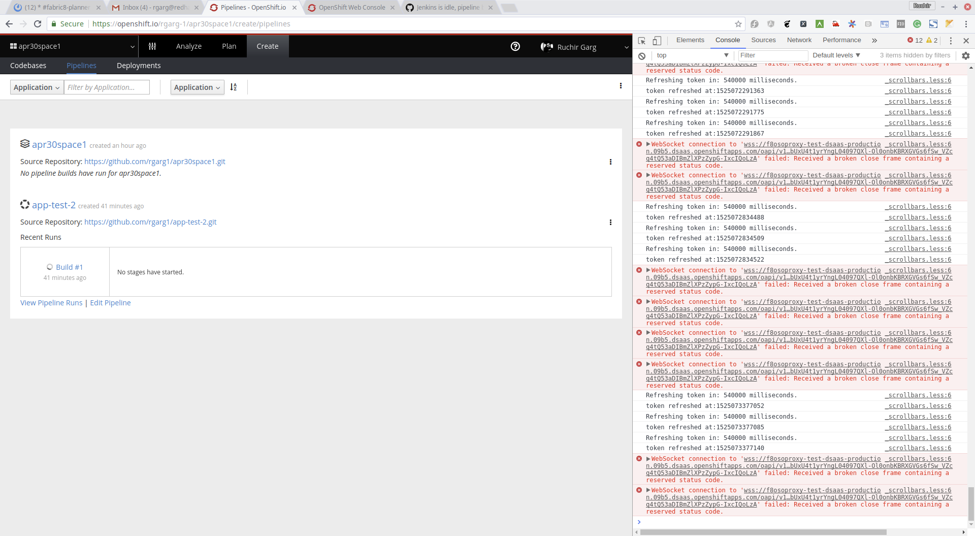 Jenkins is idle, pipeline build fails · Issue #2690 · openshiftio/openshift.io · GitHub