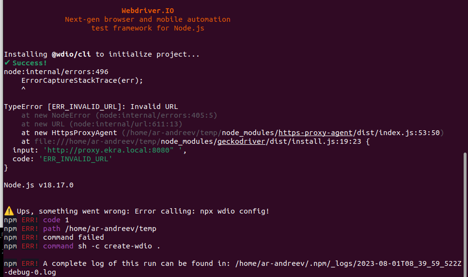 [🐛 Bug]: Gecodriver hinders WDIO installation · Issue #10844 · webdriverio/webdriverio · GitHub