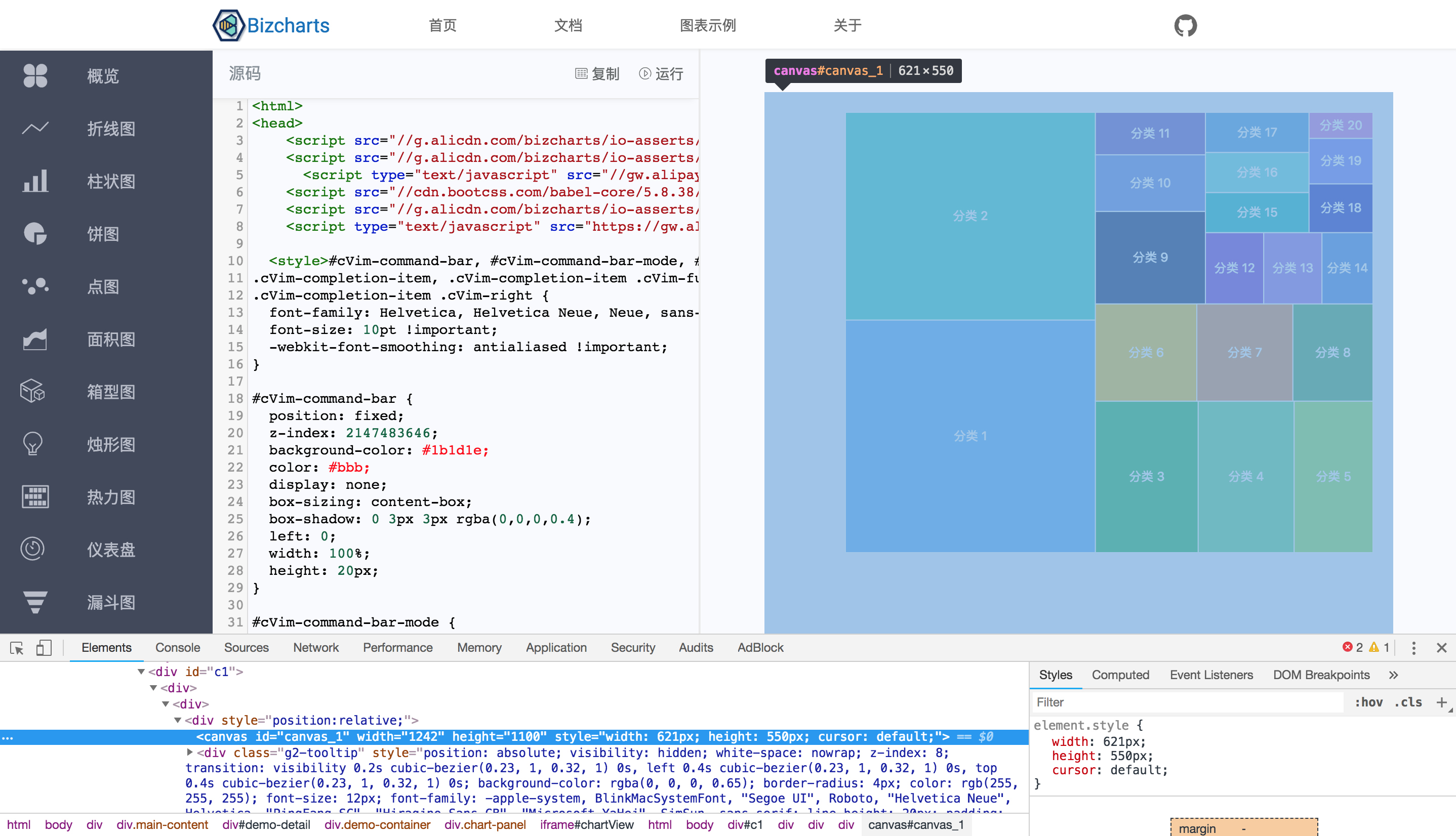 The graph is NOT full fill the canvas · Issue #445 · alibaba/BizCharts · GitHub