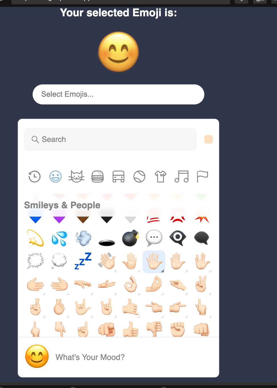 can't select "hand with fingers splayed" emoji in any skin colour other than Neutral · Issue ...