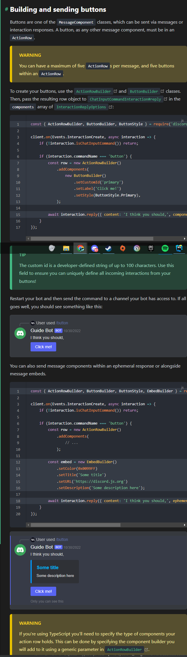 Moved warning for better visibility. by Townsy45 · Pull Request #1330 · discordjs/guide · GitHub