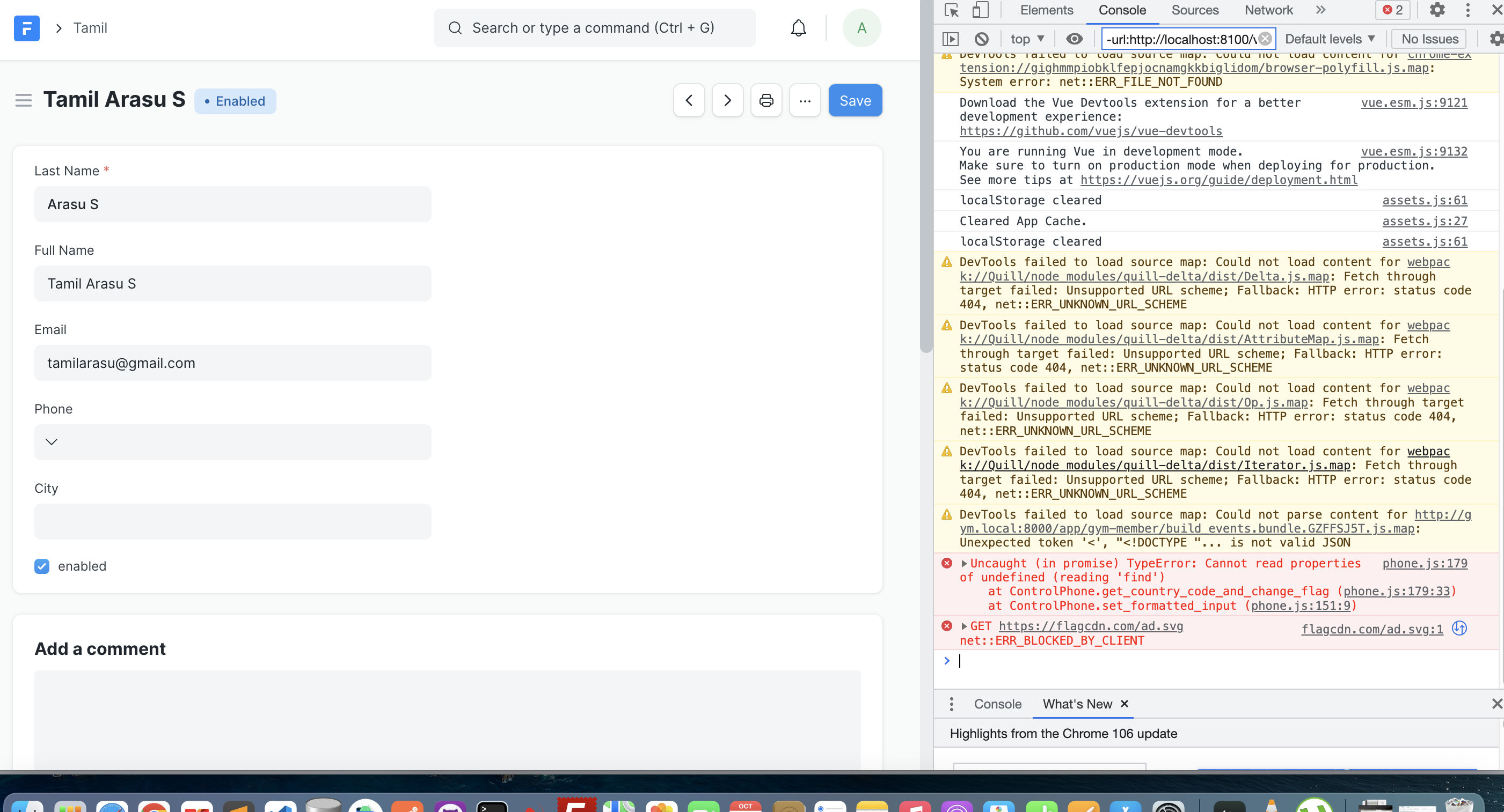 Issue in Data Field Type phone · Issue #18470 · frappe/frappe · GitHub
