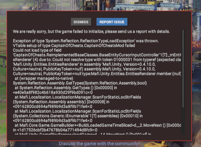 mod doesnt let my game work and i dont get any loggs from it · Issue #824 · MaFi-Games/Captain ...