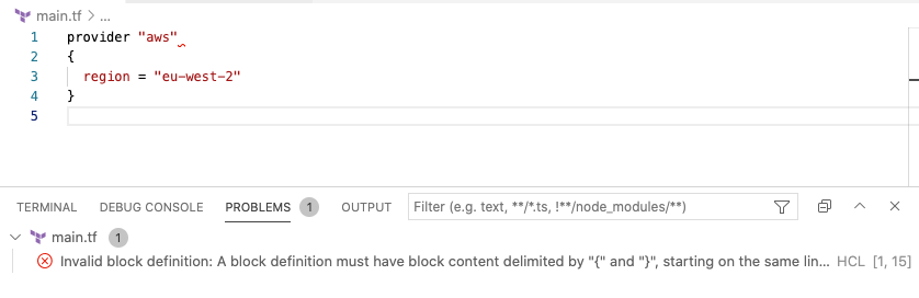 Bug Syntax Highlight Broken · Issue 160 · Hashicorpvscode Terraform · Github