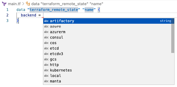 Provide Completion For `terraform Remote State` Out Of The Box · Issue 1083 · Hashicorp