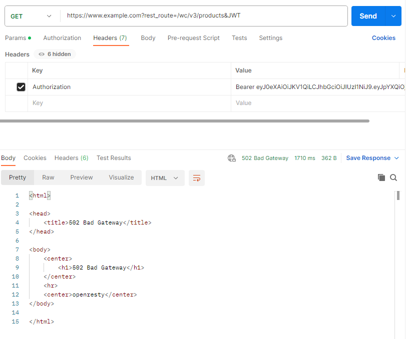 bug: 502 Bad Gateway while working with woocommerce REST API · Issue #81 · nicumicle/simple-jwt ...