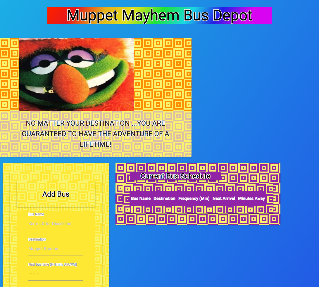 GitHub - Klejman/Muppet-Mayhem-Bus-Schedule: 🚌 Bus Scheduling Application