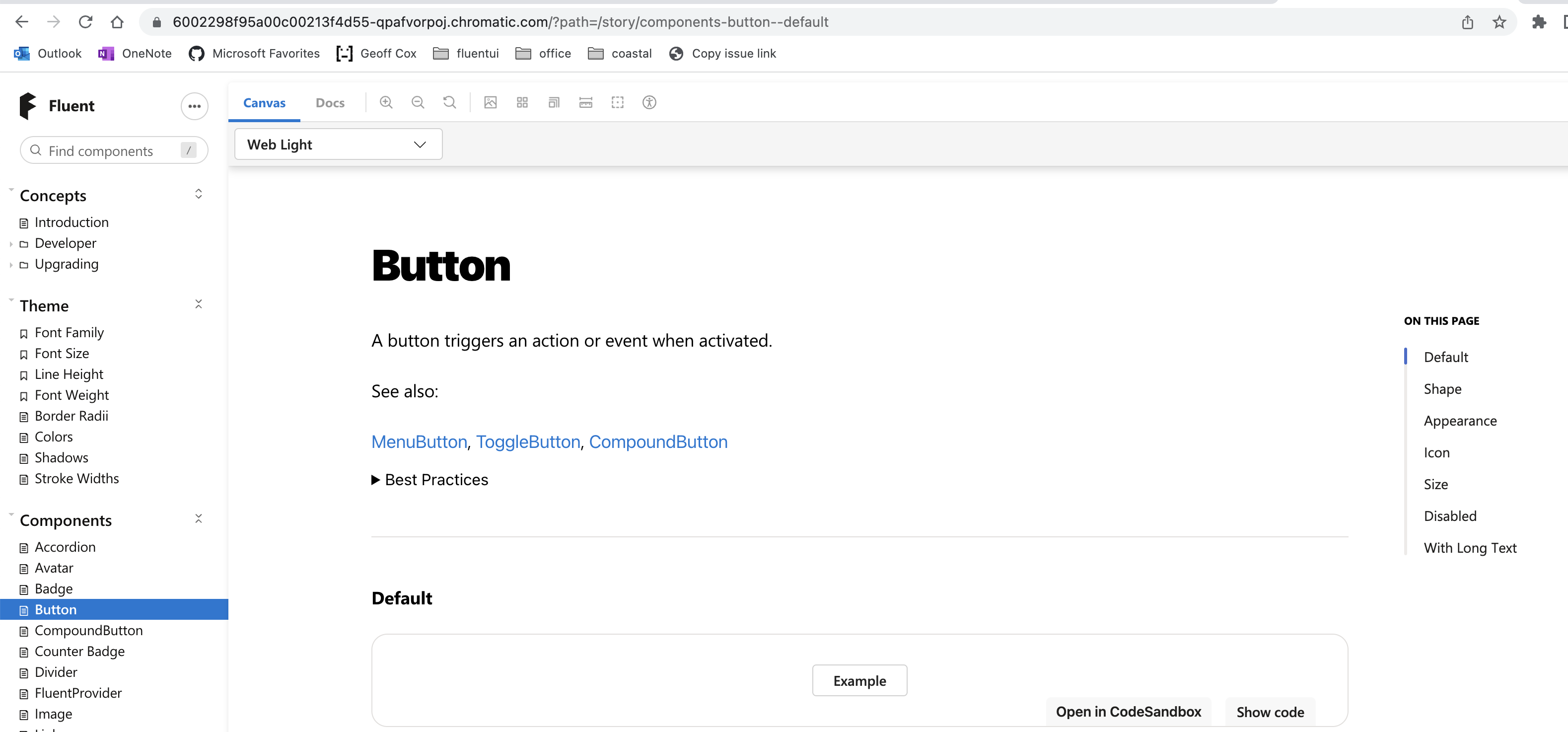 storybook does not allow switching to canvas when toolbar enabled on published docs site · Issue ...