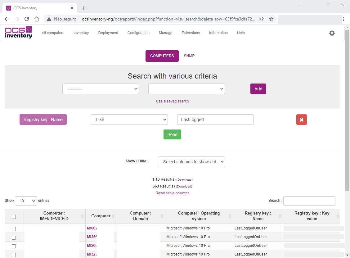 [BUG] Wrong "Search with various criteria" result · Issue #1512 · OCSInventory-NG/OCSInventory ...