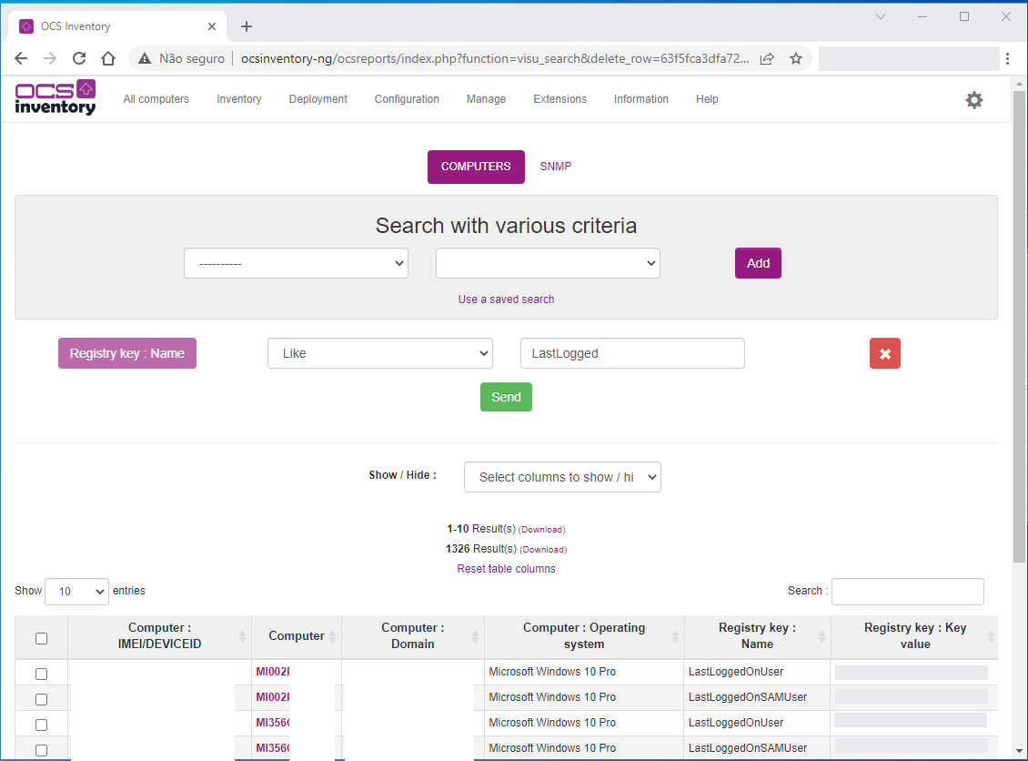 [BUG] Wrong "Search with various criteria" result · Issue #1512 · OCSInventory-NG/OCSInventory ...