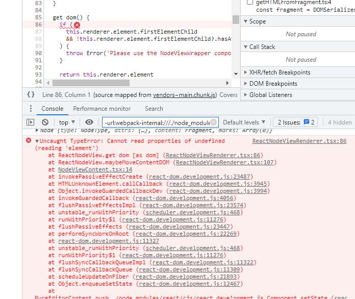 Reactnodeviewrenderer Cannot Read Properties Of Undefined Reading Element When Trying To 