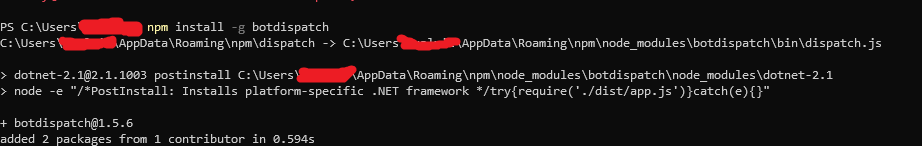 Virtual Assistant deployment error “Could not create Dispatch app. Review the log for more ...