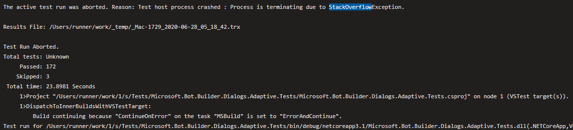 Mysterious Mac stack overflow · Issue #4186 · microsoft/botbuilder-dotnet · GitHub