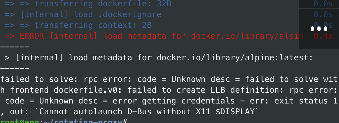 Cannot autolaunch D-Bus without X11 $DISPLAY · Issue #1 · y0k4i-1337/rotating-proxy · GitHub