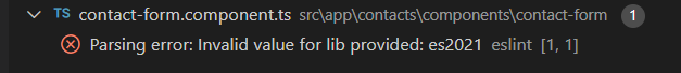 Parsing Error Invalid Value For Lib Provided Es2021 · Issue 2468 · Typescript Eslint