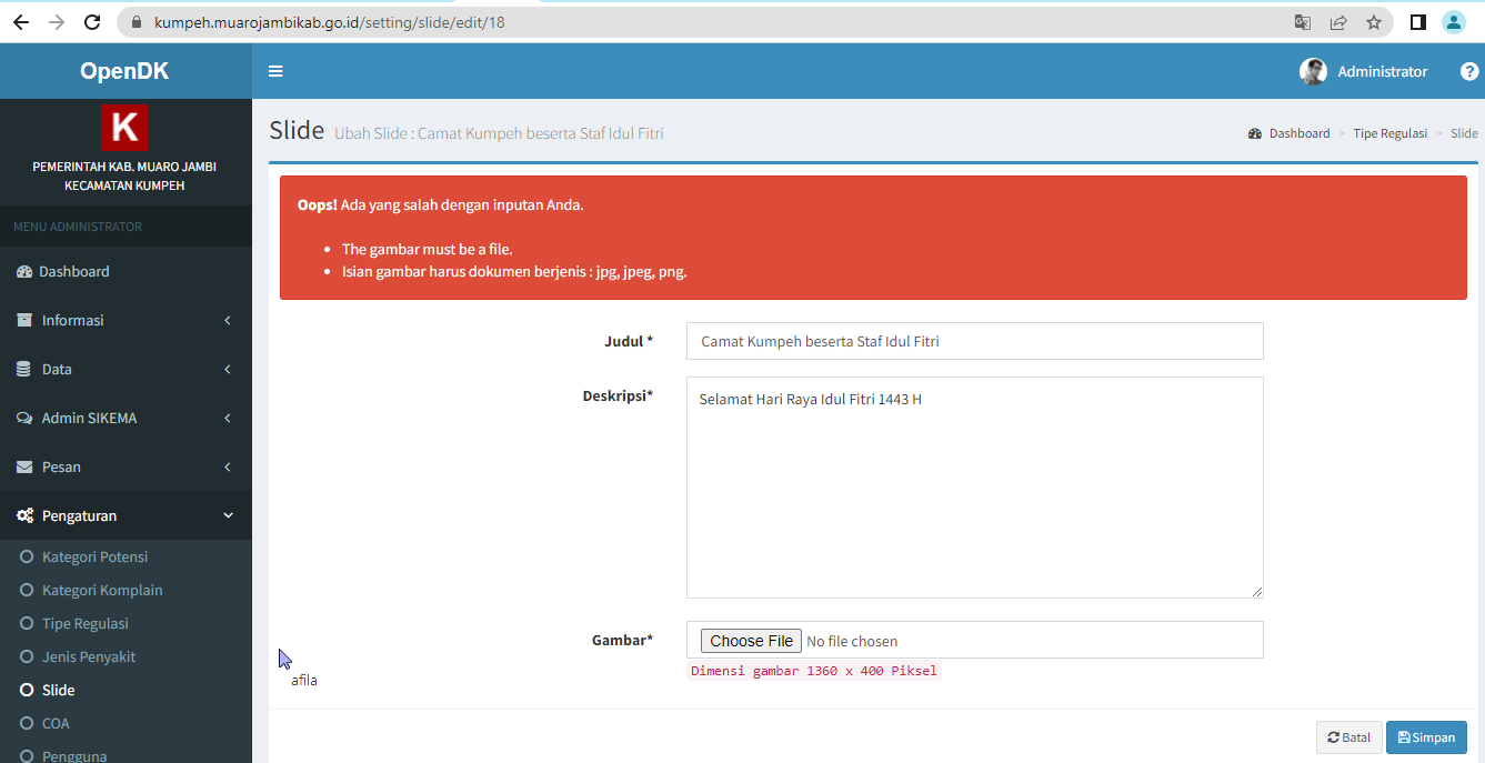 tidak bisa edit foto slider · Issue #401 · OpenSID/OpenDK · GitHub