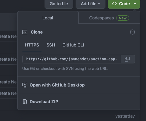 GitHub - jaymendez/auction-app