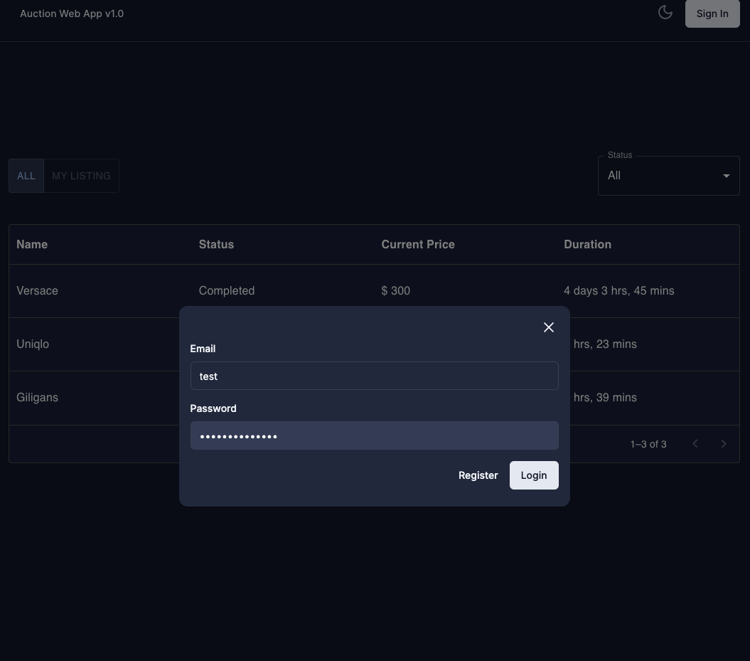 GitHub - jaymendez/auction-app