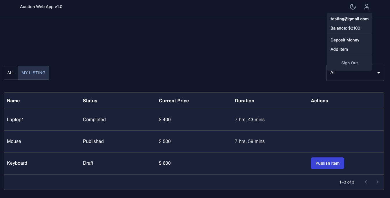 GitHub - jaymendez/auction-app