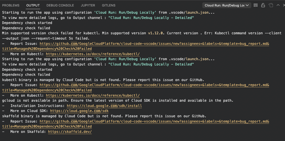 Managed Dependency Check Failed · Issue #677 · GoogleCloudPlatform/cloud-code-vscode · GitHub