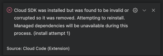 Managed Dependency Check Failed · Issue #677 · GoogleCloudPlatform/cloud-code-vscode · GitHub