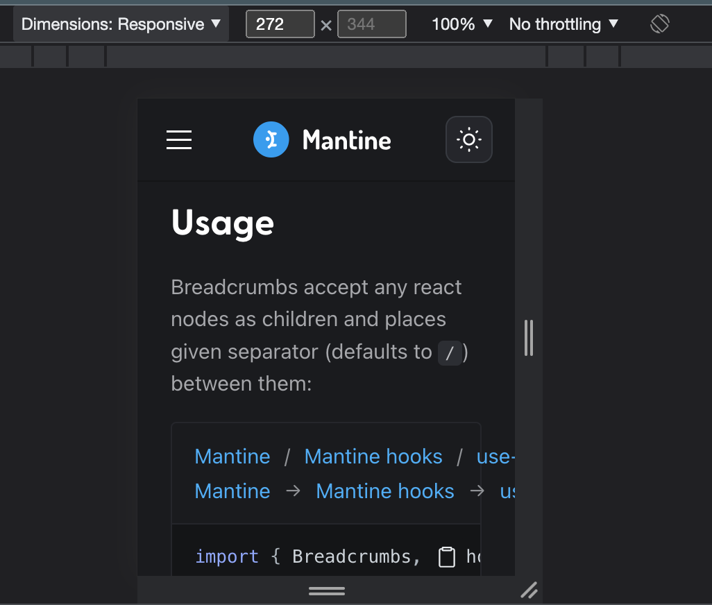 Add support for responsive breadcrumbs · mantinedev · Discussion #4166 · GitHub