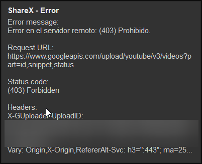 Can not upload to youtube sometimes · Issue #5888 · ShareX/ShareX · GitHub