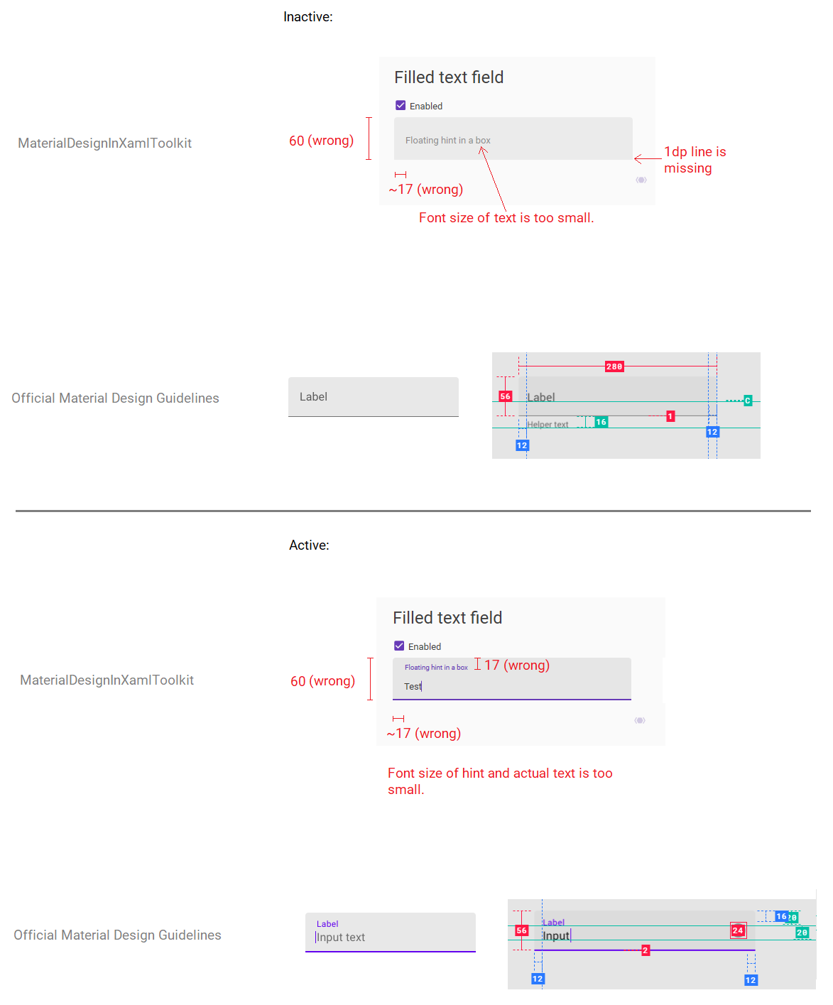 Add, use, fix latest text field style (filled background container ...