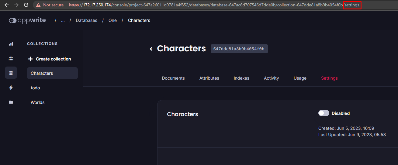 🐛 Bug Report: 500 Error Accessing Disabled Collection · Issue #5680 · appwrite/appwrite · GitHub