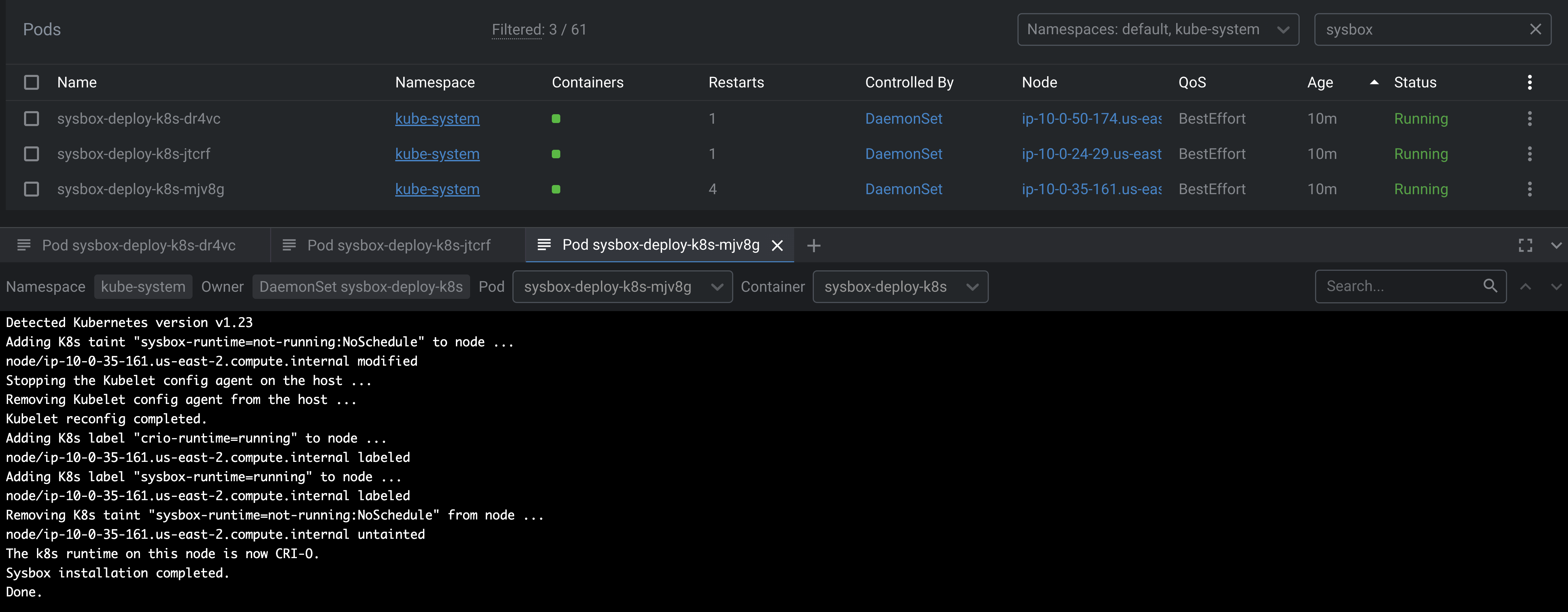 EKS sysbox undeterministic installation failure via sysbox-deploy-k8s daemonset · Issue #721 ...