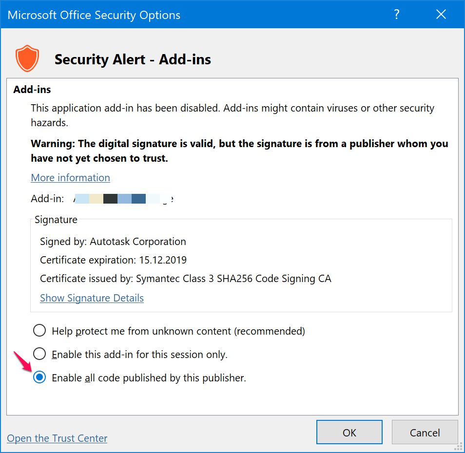 How is add-ins signed by Trusted Publisher · Issue #205 · NetOfficeFw/NetOffice · GitHub