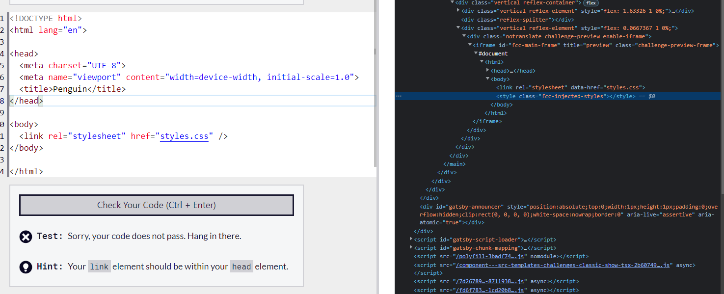 Source head element inconsistent with editor code · Issue #47207 ...